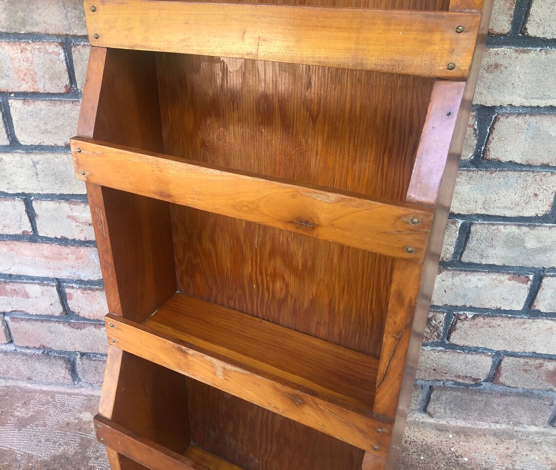 Vintage Large Wood Display Shelf Rustic Wood Wall Shelf - Etsy