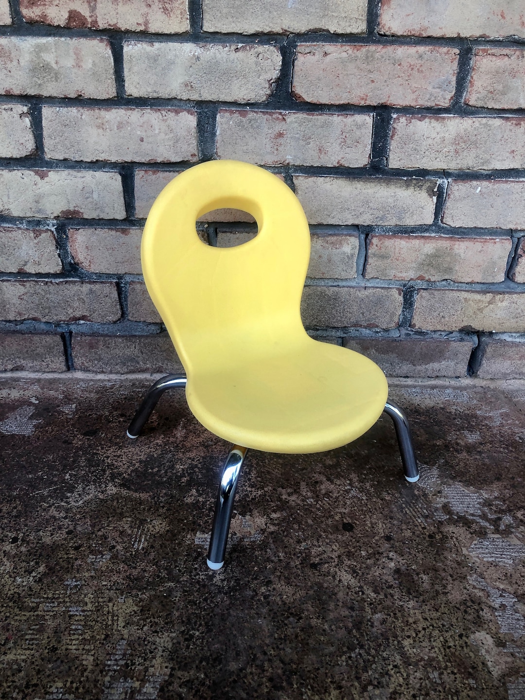 Vintage Yellow Child's Chair, Toddler Chair, Time Out Chair, Kid's Room ...