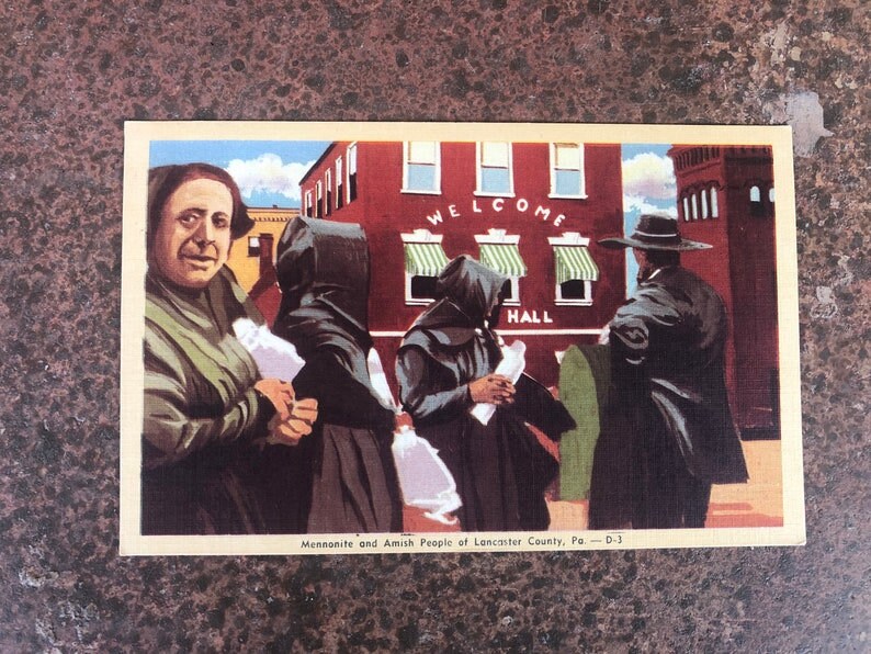 Vintage Amish Country Postcards Lancaster County - Etsy