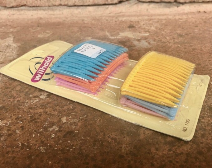 Vintage Set of Hair Combs, 1980s Wilhold Side Combs, New in Box, 6 Pack ...