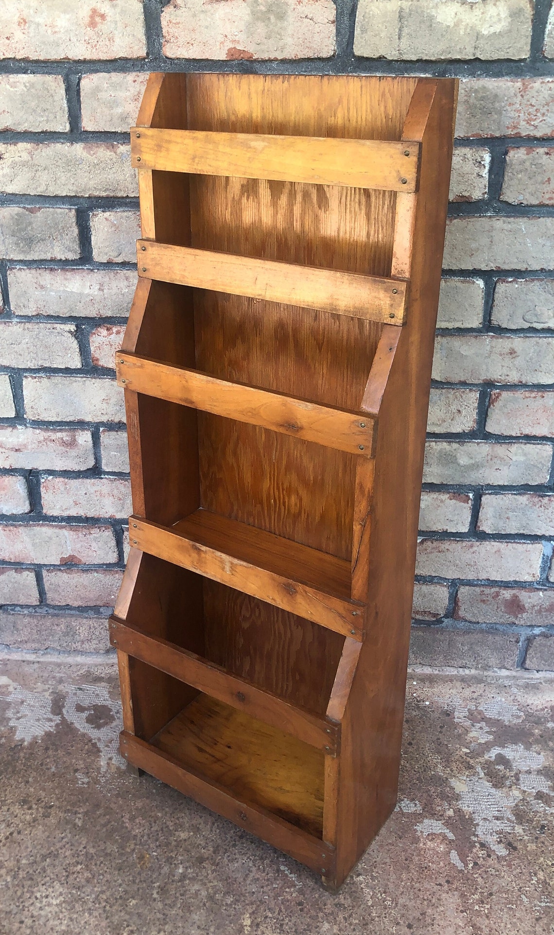 Vintage Large Wood Display Shelf Rustic Wood Wall Shelf - Etsy