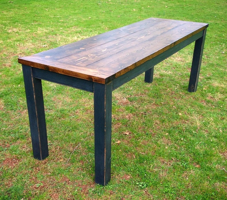 Custom Wood Farm Table Rustic Wood Table Farm House Dining - Etsy