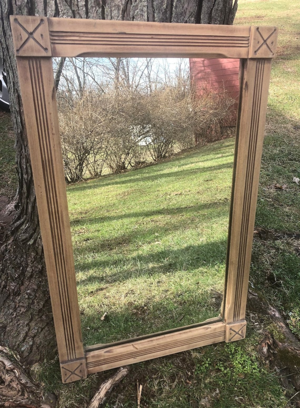 Rustic Wood Mirror Rectangular Farm House Mirror Tall | Etsy
