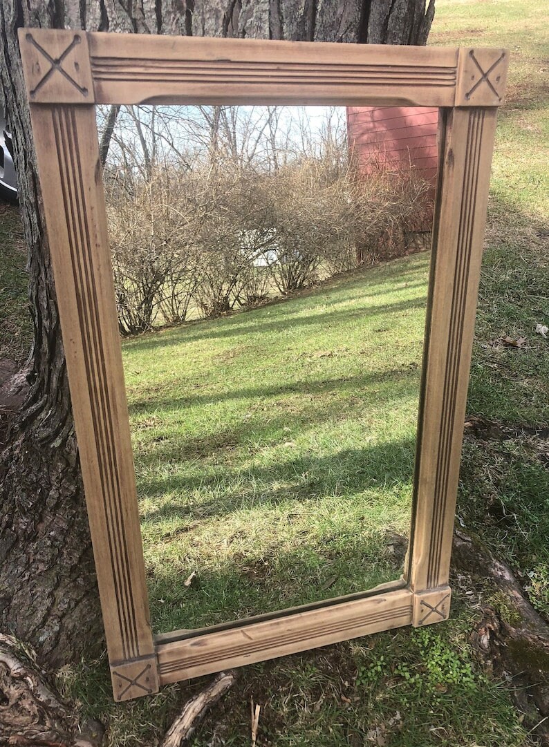 Rustic Wood Mirror Rectangular Farm House Mirror Tall | Etsy