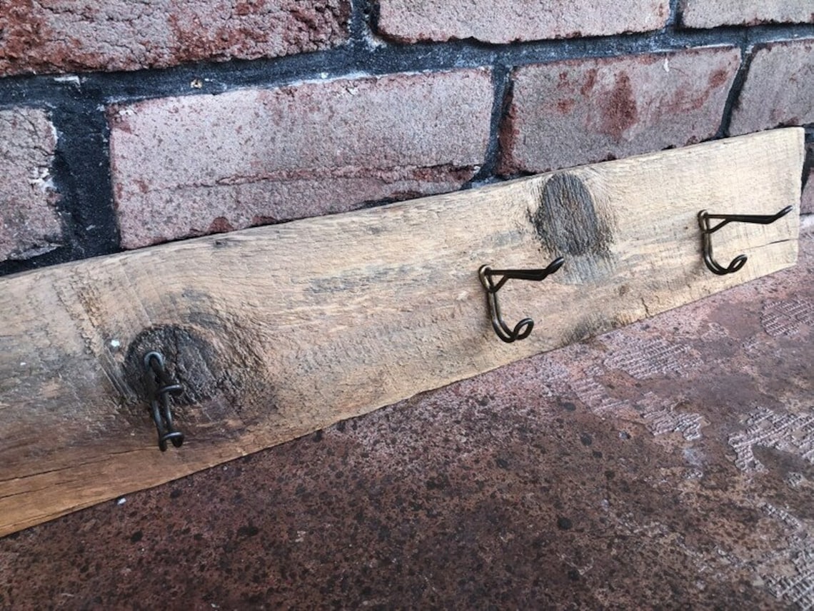 Vintage Farm House Coat Hooks Rustic Barn Wood and Double - Etsy