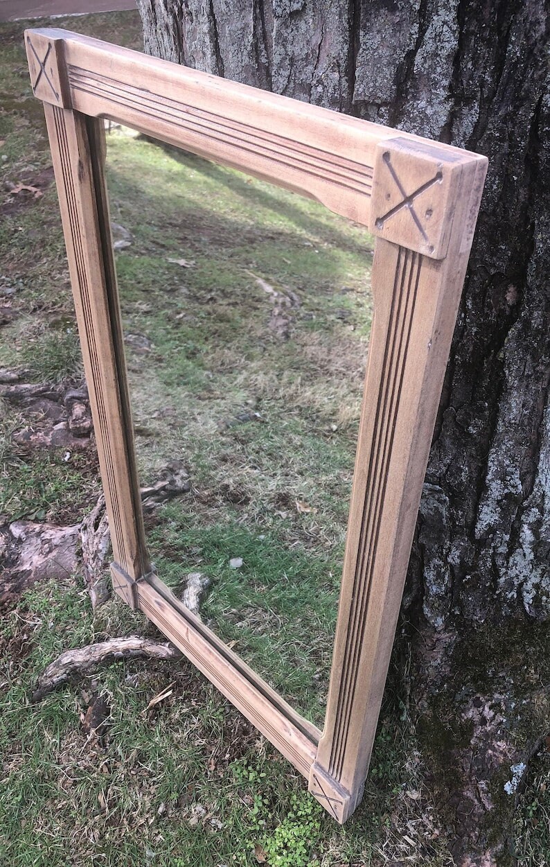 Rustic Wood Mirror Rectangular Farm House Mirror Tall - Etsy