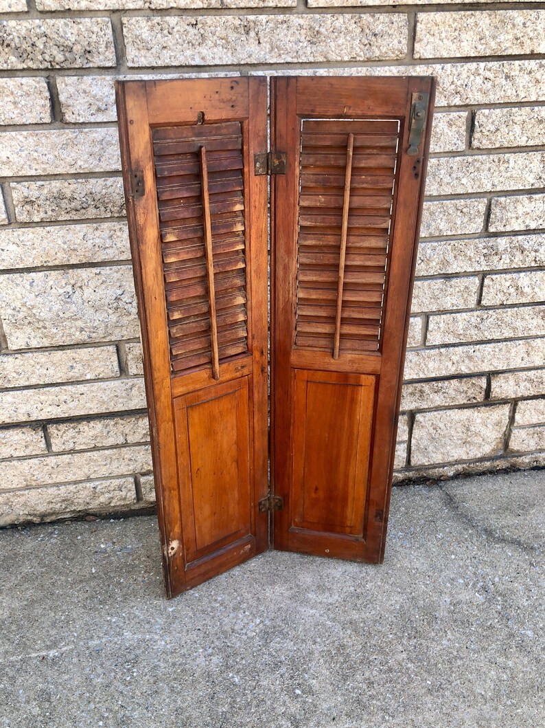 Set of Rustic Wood Shutters Pair of Shutters Shutter Panel - Etsy
