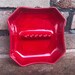 Mid Century Red Ash Tray Large Square Ashtray Wood Grain - Etsy