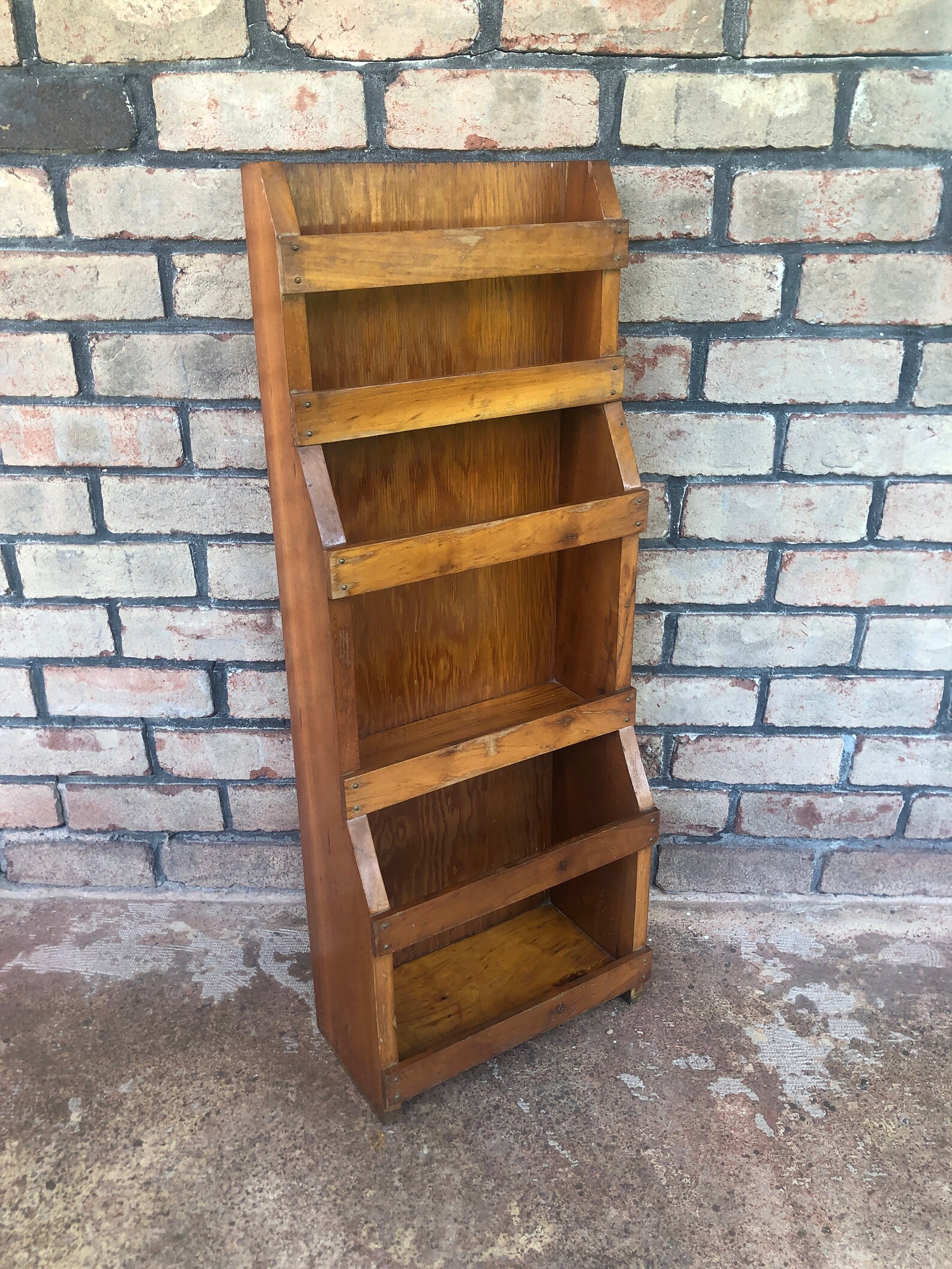 Vintage Large Wood Display Shelf Rustic Wood Wall Shelf - Etsy