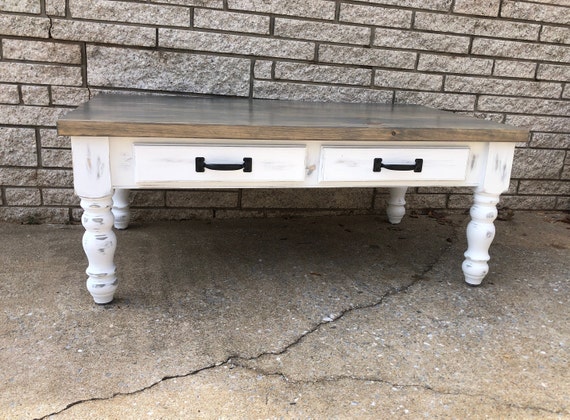 Custom Coffee Table With Drawers Farm House Coffee Table - Etsy