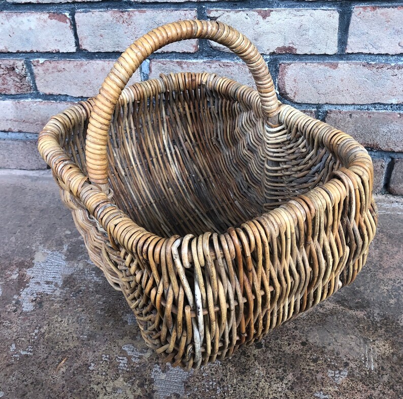 Vintage Market Basket Large Rustic Basket Gathering Basket - Etsy
