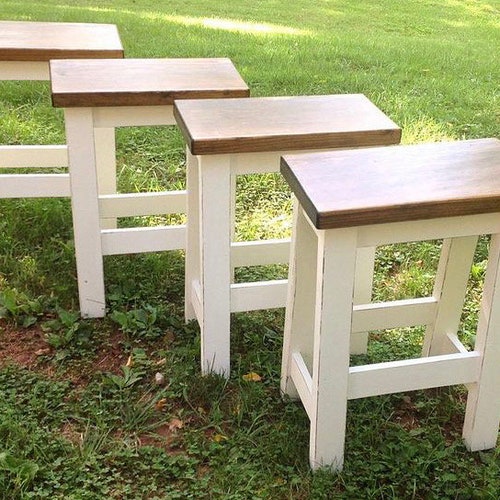 Wood Bar Stools Counter Height Stool Custom Height Kitchen - Etsy