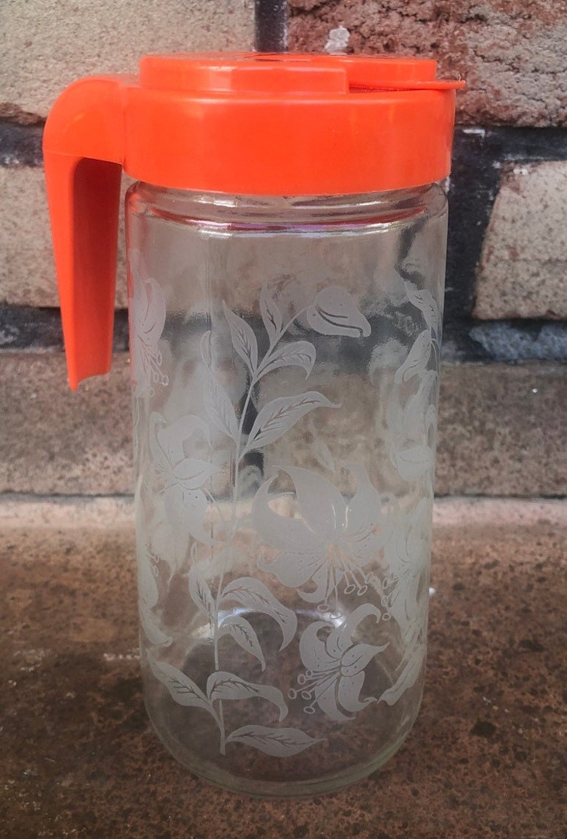 Vintage Tang Pitcher Anchor Hocking Glass Pitcher Juice | Etsy