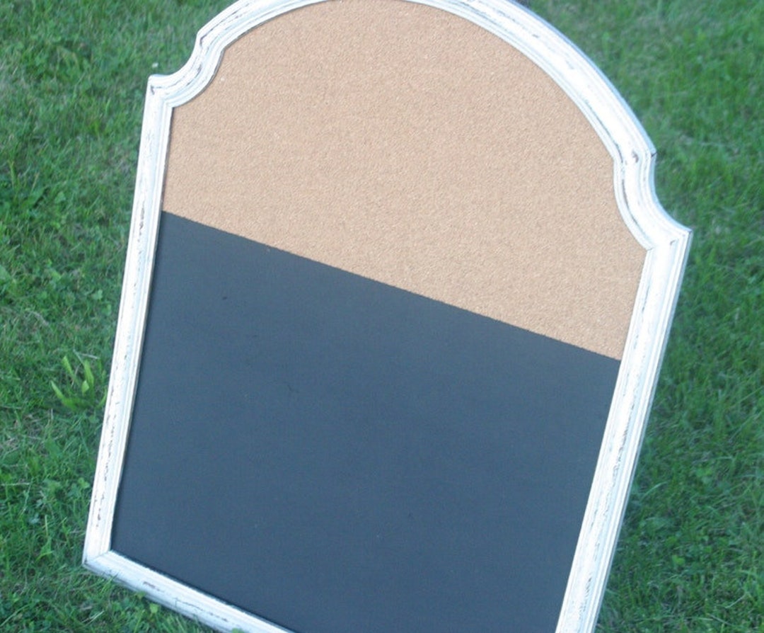 Chalk Board and Cork Message Board, Family Message Center, Office Memo ...