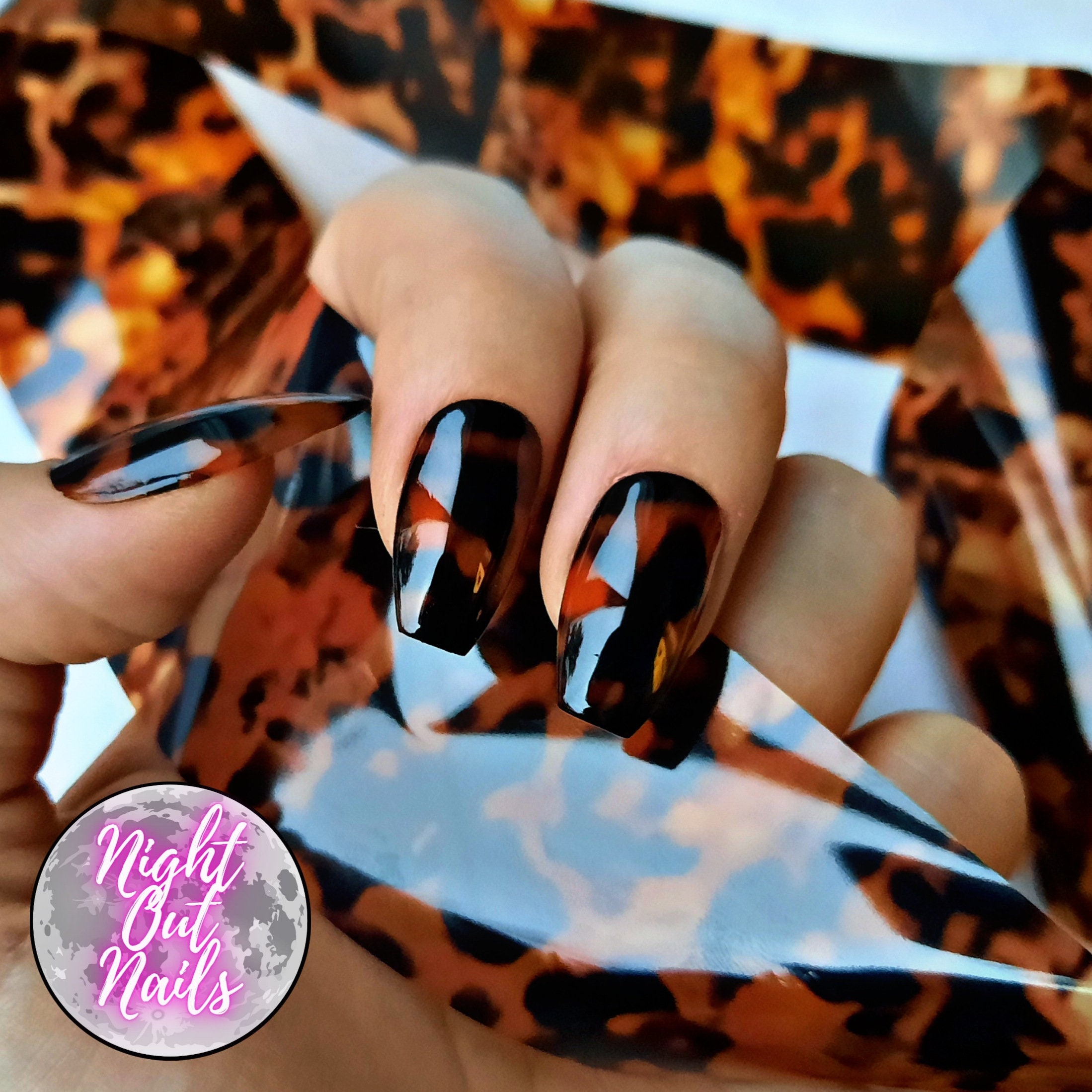 Tortoise Shell Nail Foils Tortoise Shell Nails Tortie - Etsy