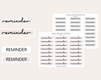 Meeting Script Stickers S057 Script Word Stickers for - Etsy