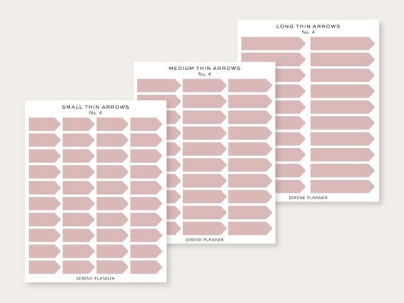 Transparent Thin Arrow Stickers Arrow Stickers thin Arrow - Etsy