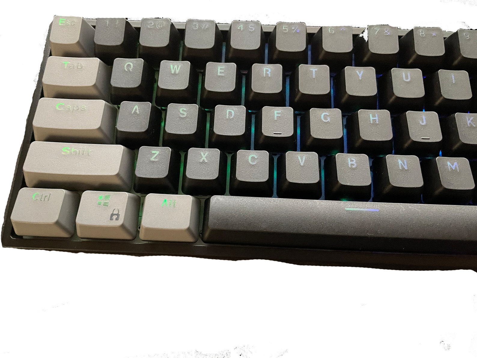 Black and Grey Mechanical Keyboard 60% RGB | Etsy