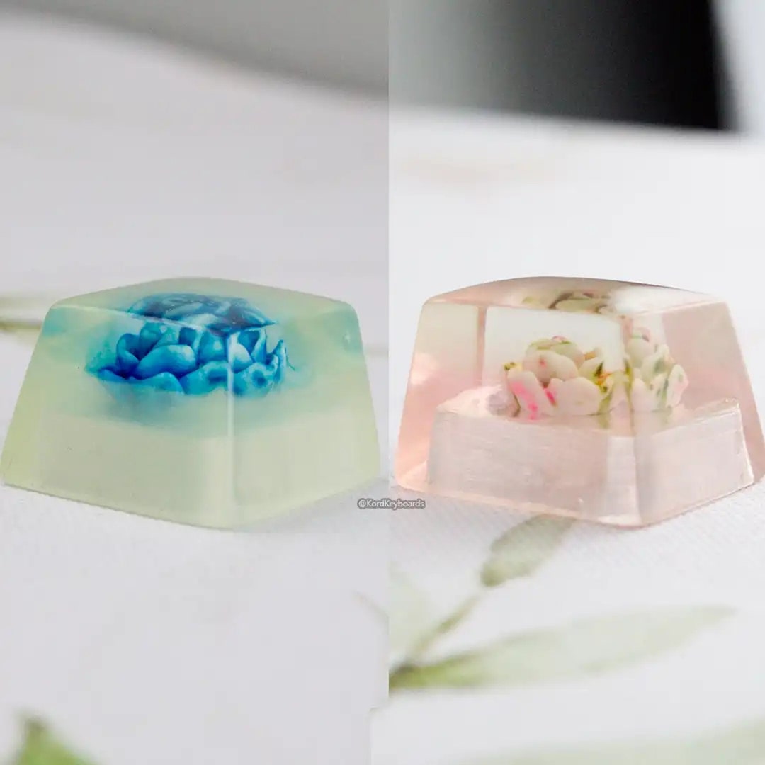 Rose Escape Artisan Keycap | Handmade Keycap | Artisan Keycap | Resin ...
