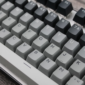 Mechanical Keyboard Keycaps Black to Gray Gradient for Cherry MX Stem ...