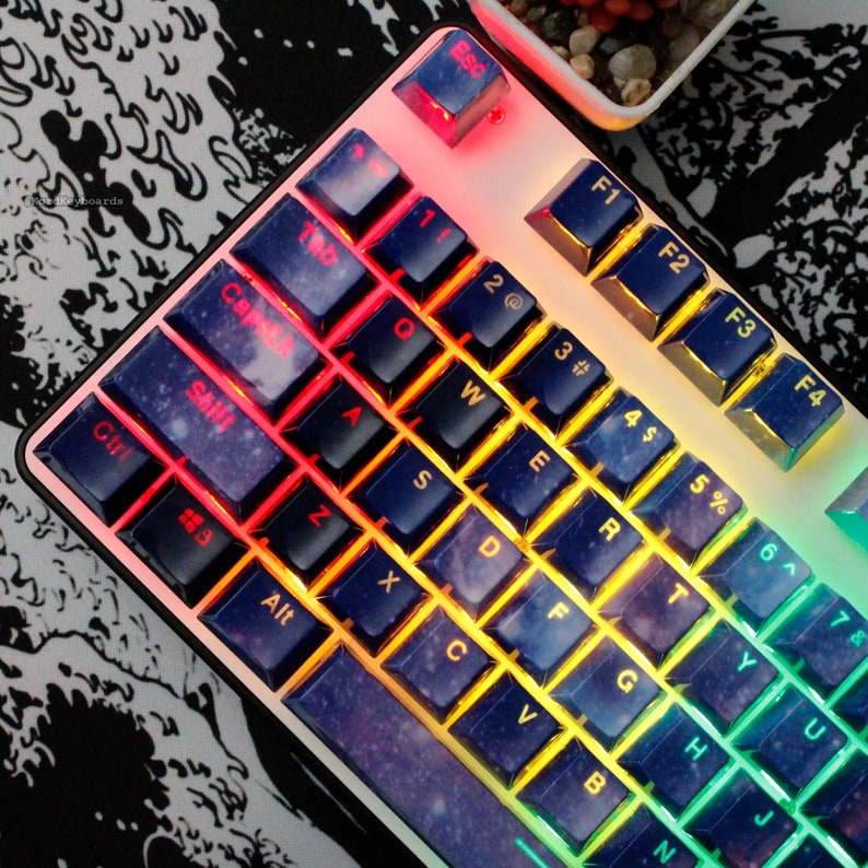 Milky Way Galaxy Keycaps Compatible With Cherry MX Style - Etsy