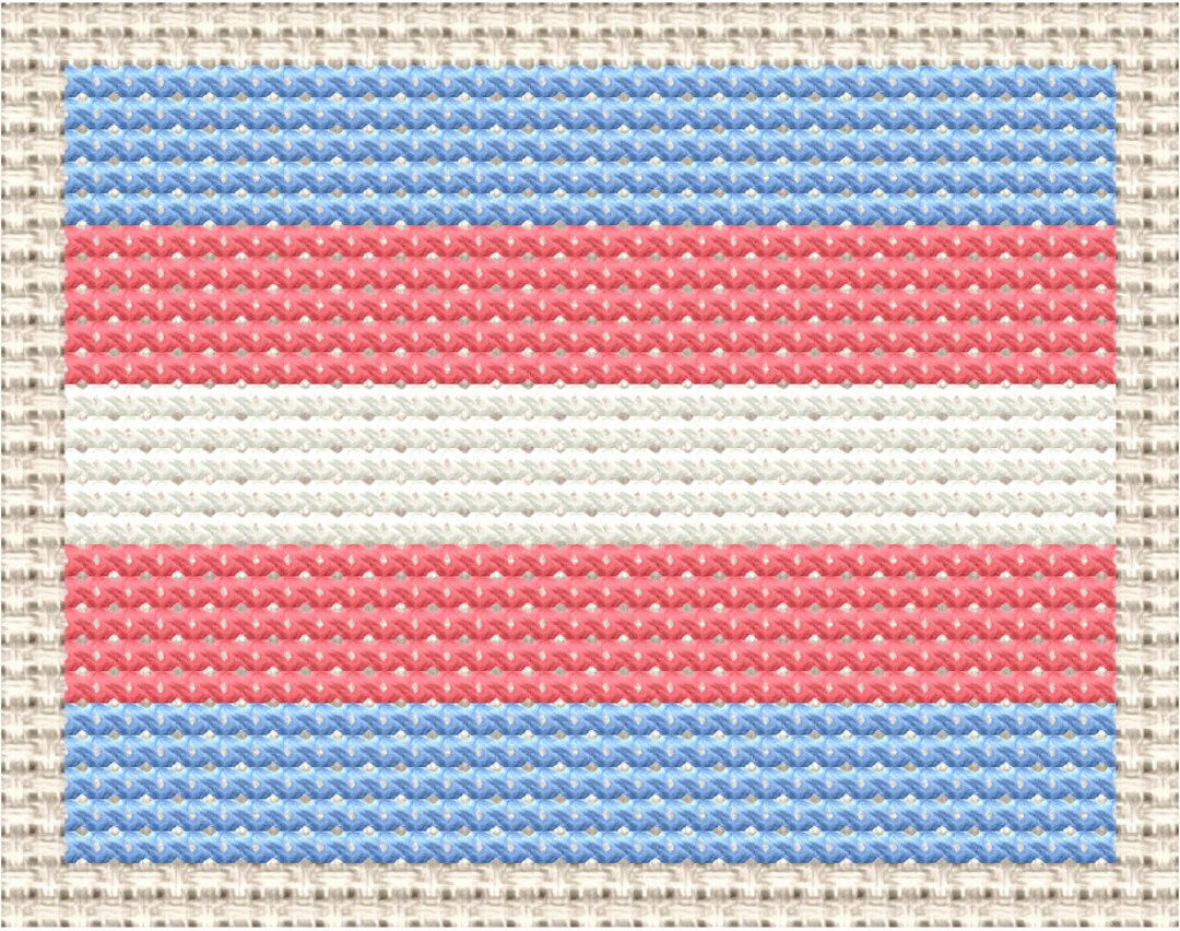 Trans Pride Flag: Cross Stitch Pattern - Etsy