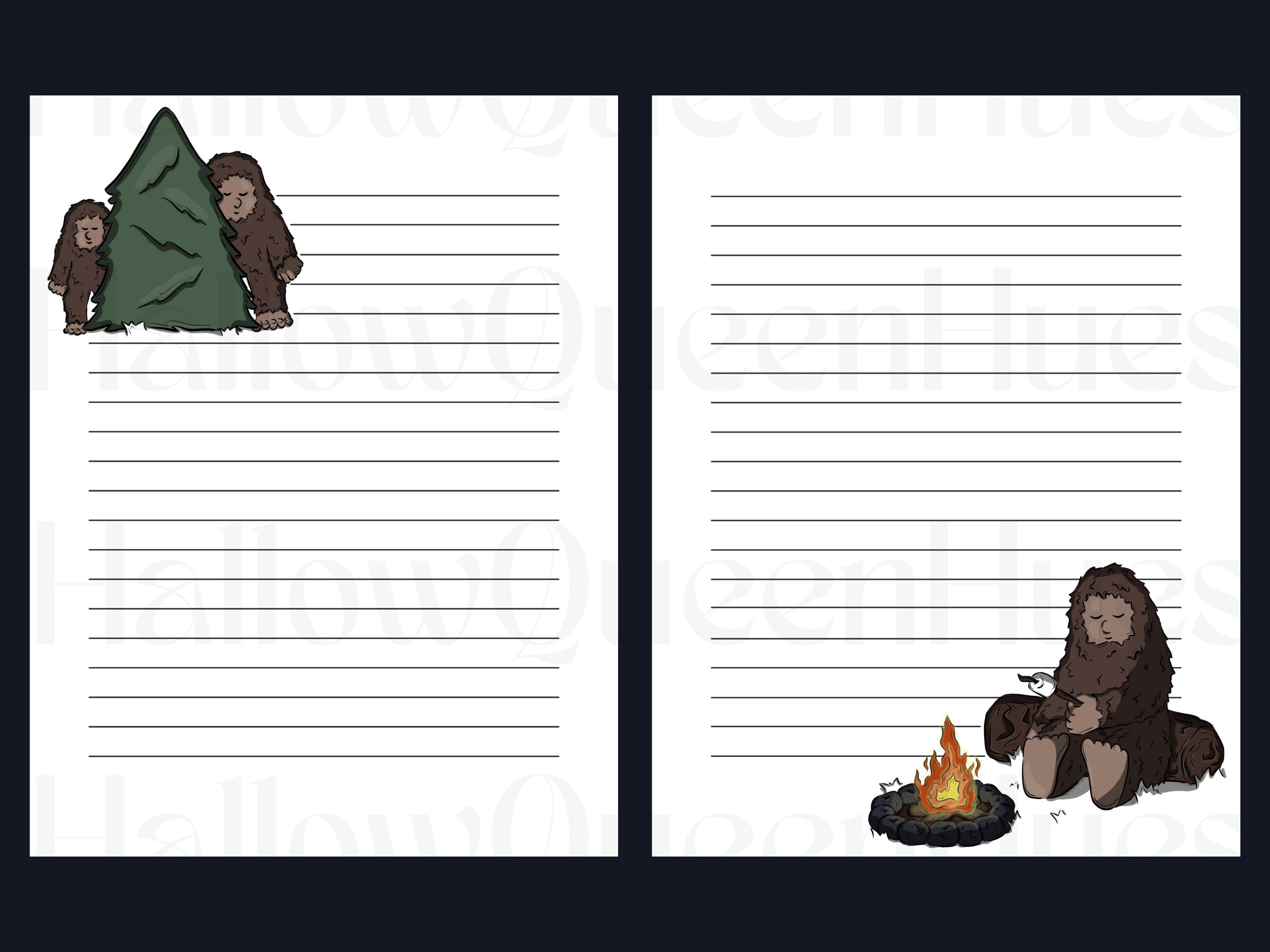 Cryptid Printable Stationery Paper Bundle for Cryptid Lovers and ...