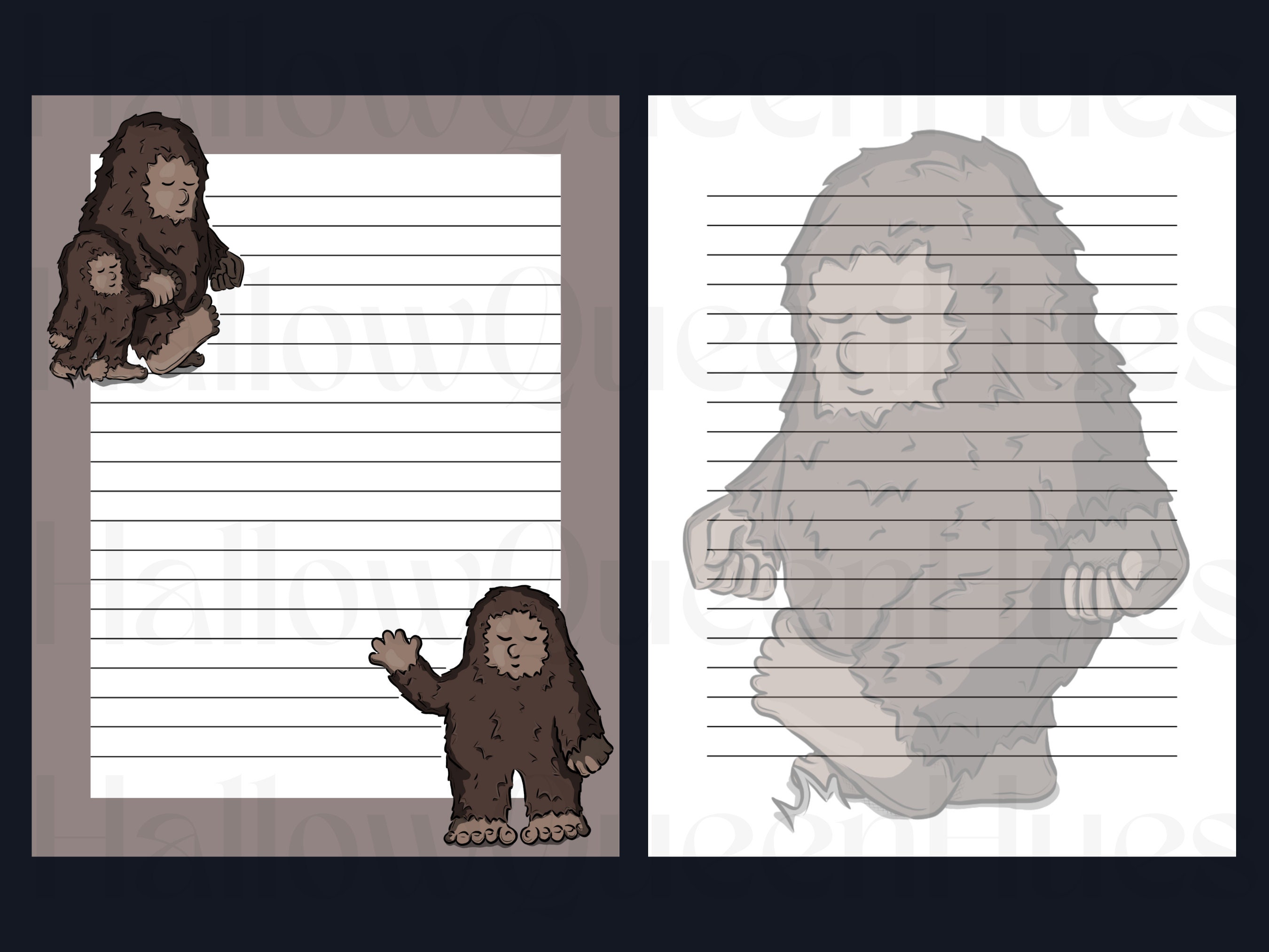 Cryptid Printable Stationery Paper Bundle for Cryptid Lovers and ...