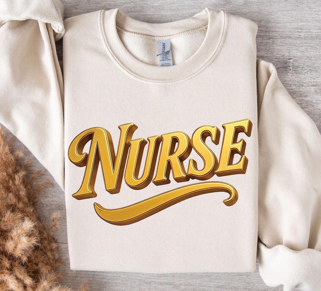 Nurse 3D Gold Png, Nurse Life Png, Nurse Sublimation Design Png, Nurse ...