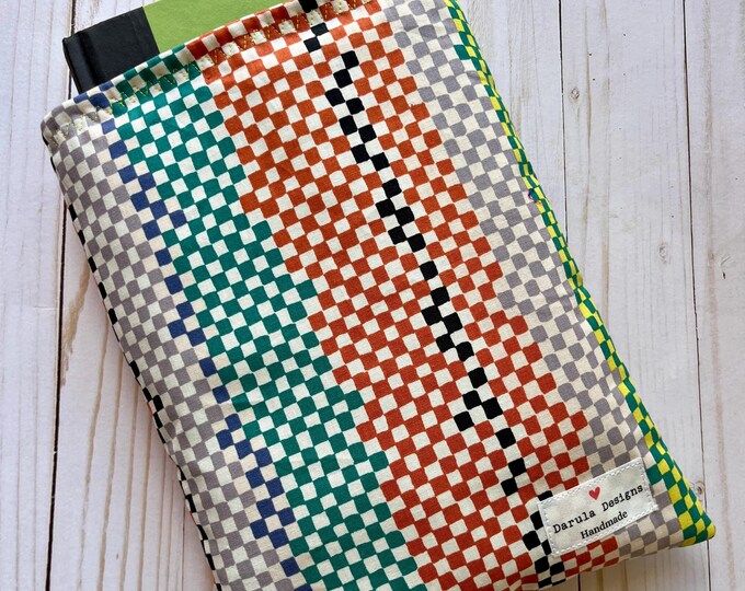 Multicolor Checkered Booksleeve | Book Sleeve | Book Pouch | Book Cover ...