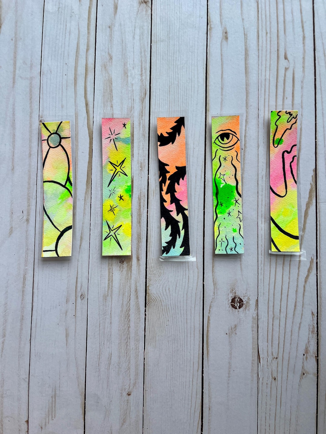 One of a Kind, Hand Drawn Bookmarks - Bookworm Gift, Gifts for Readers ...
