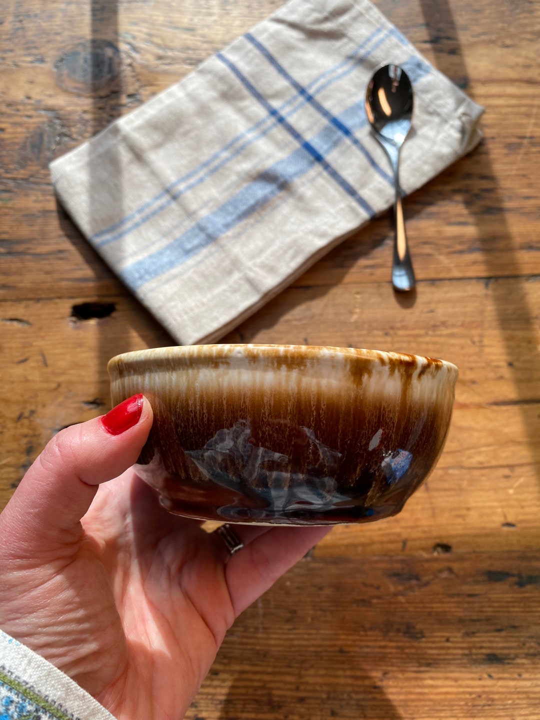 Vintage Mccoy Town & Country Bowl for Soup Cereal With Brown - Etsy