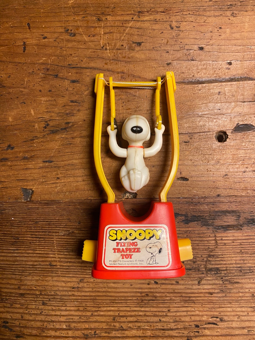 Snoopy Flying Trapeze Toy Retro 80s Peanuts Snoopy Toys - Etsy