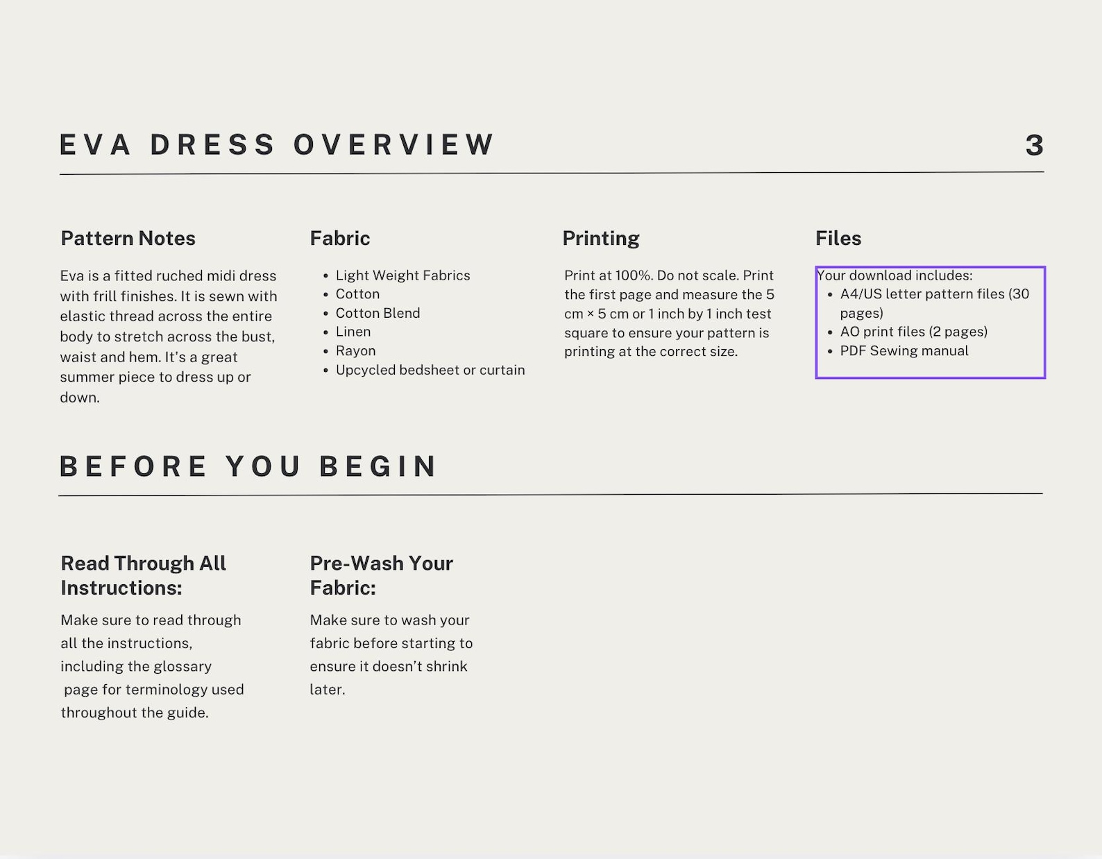 Eva Dress Pattern - Etsy