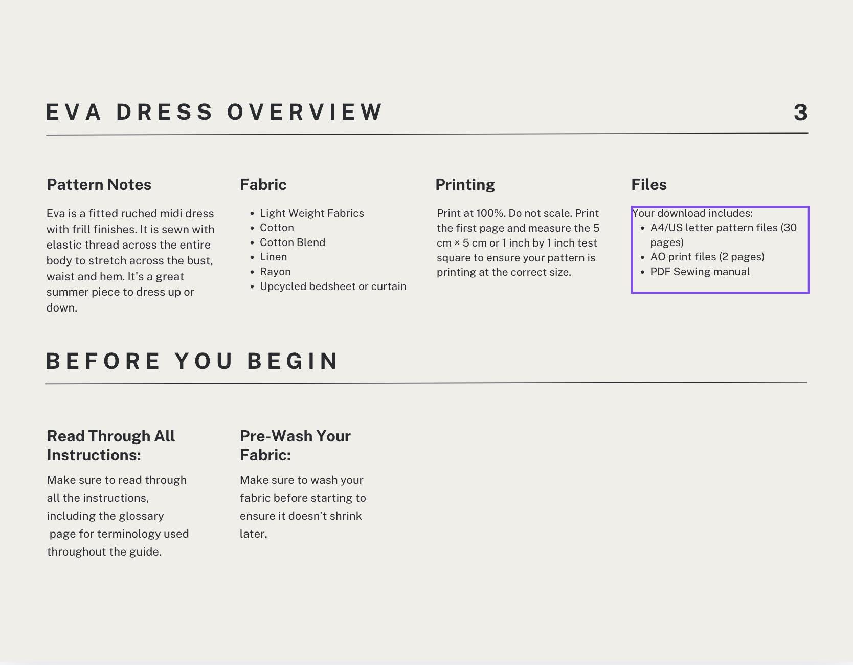 Eva Dress Pattern - Etsy