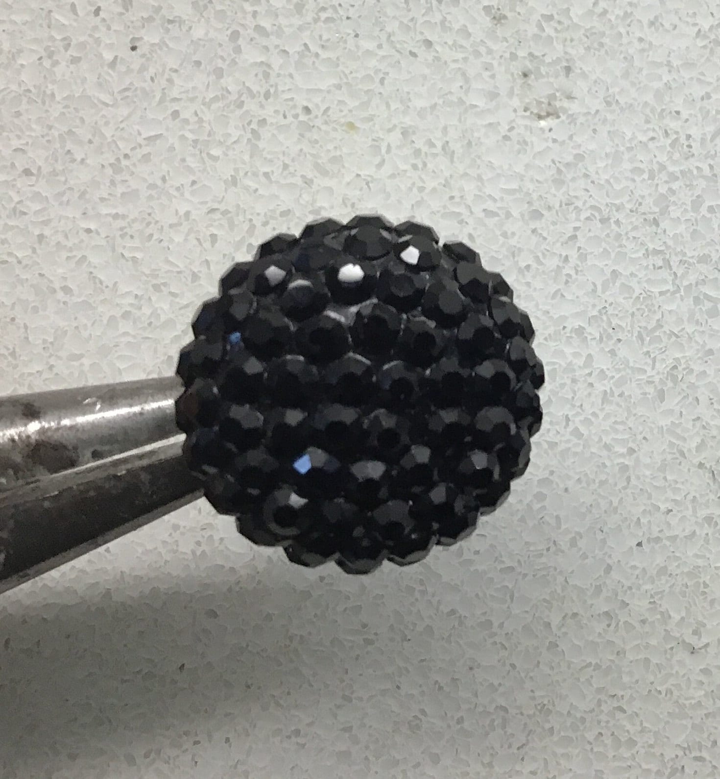 Black Jet Dots Button - Etsy