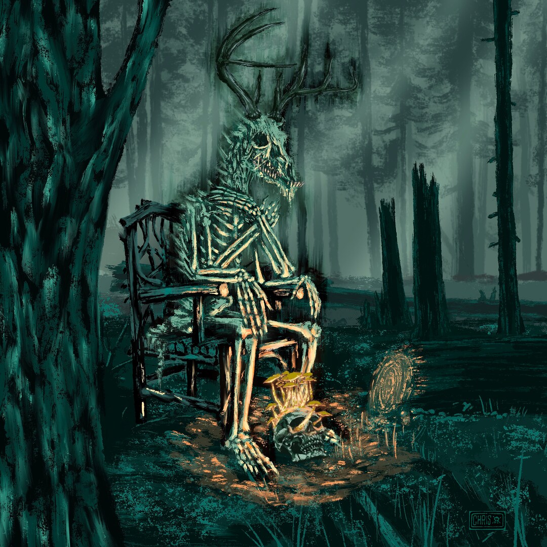 Seated Wendigo Poster - Etsy