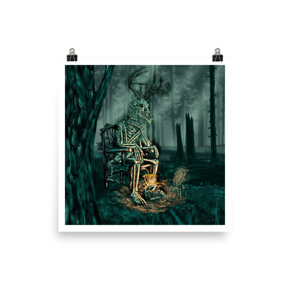 Seated Wendigo Poster - Etsy
