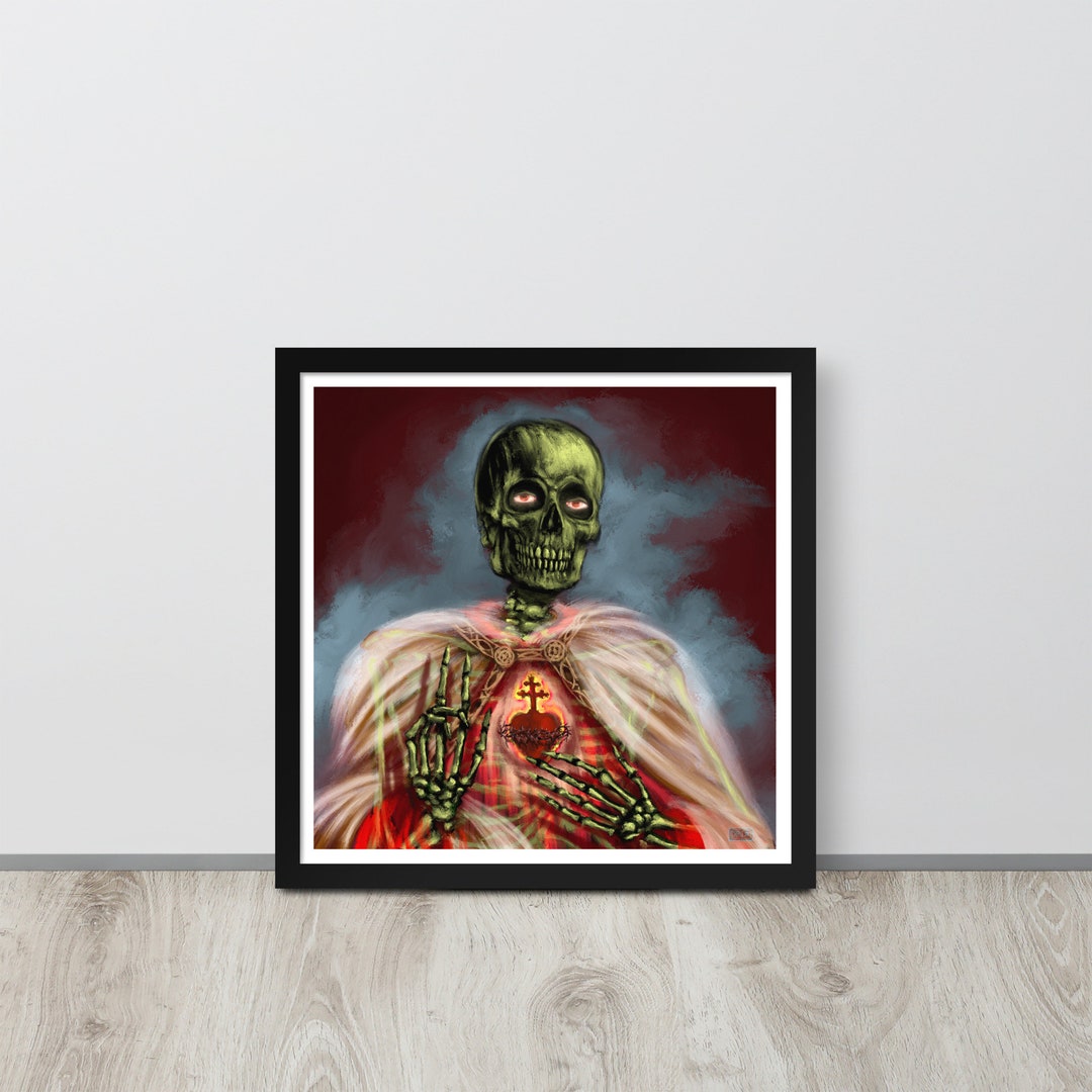 Skeletal Jesus Framed Poster - Etsy
