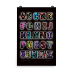 CURSED ALPHABET Poster - Etsy