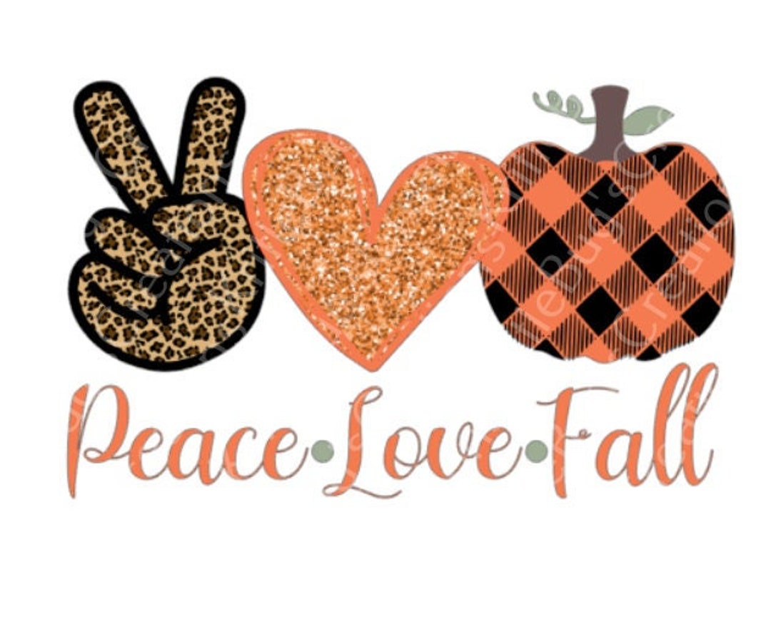 Peace-love-fall PNG - Etsy
