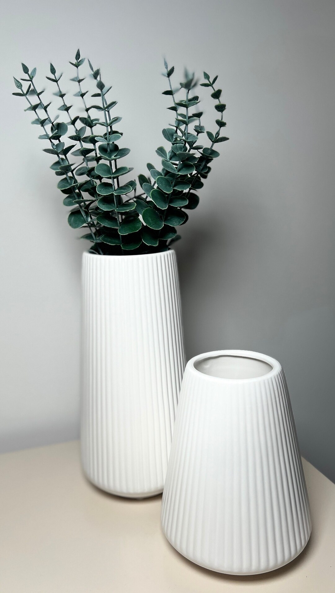 Modern Vase White Structure Style Decor Ceramic Decoration Ornaments - Etsy