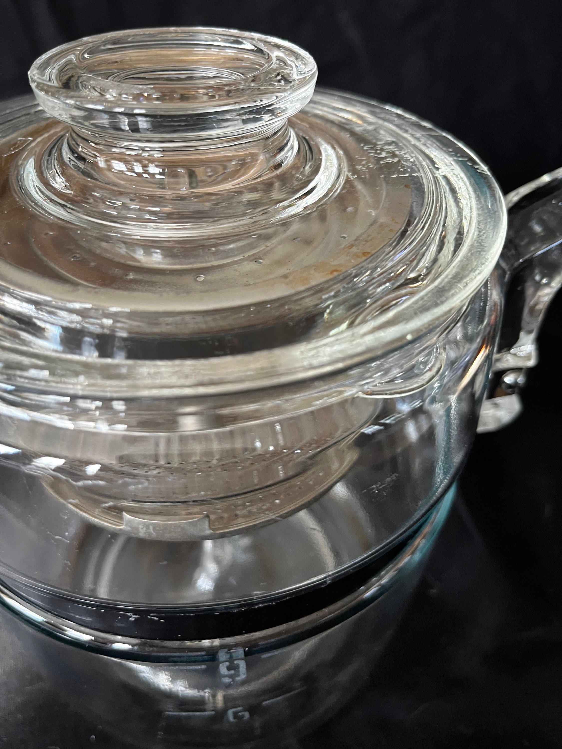 Pyrex Vintage Flameware 9 Cup Clear Glass Coffee Pot/percolator 7759-B ...