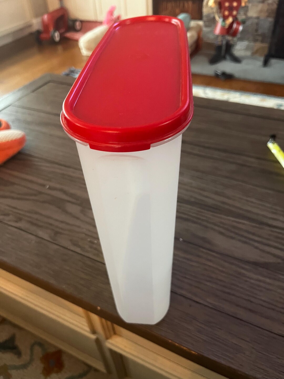 Tupperware Vintage Modular Mates Oval-4 Tall Storage Container W/red ...