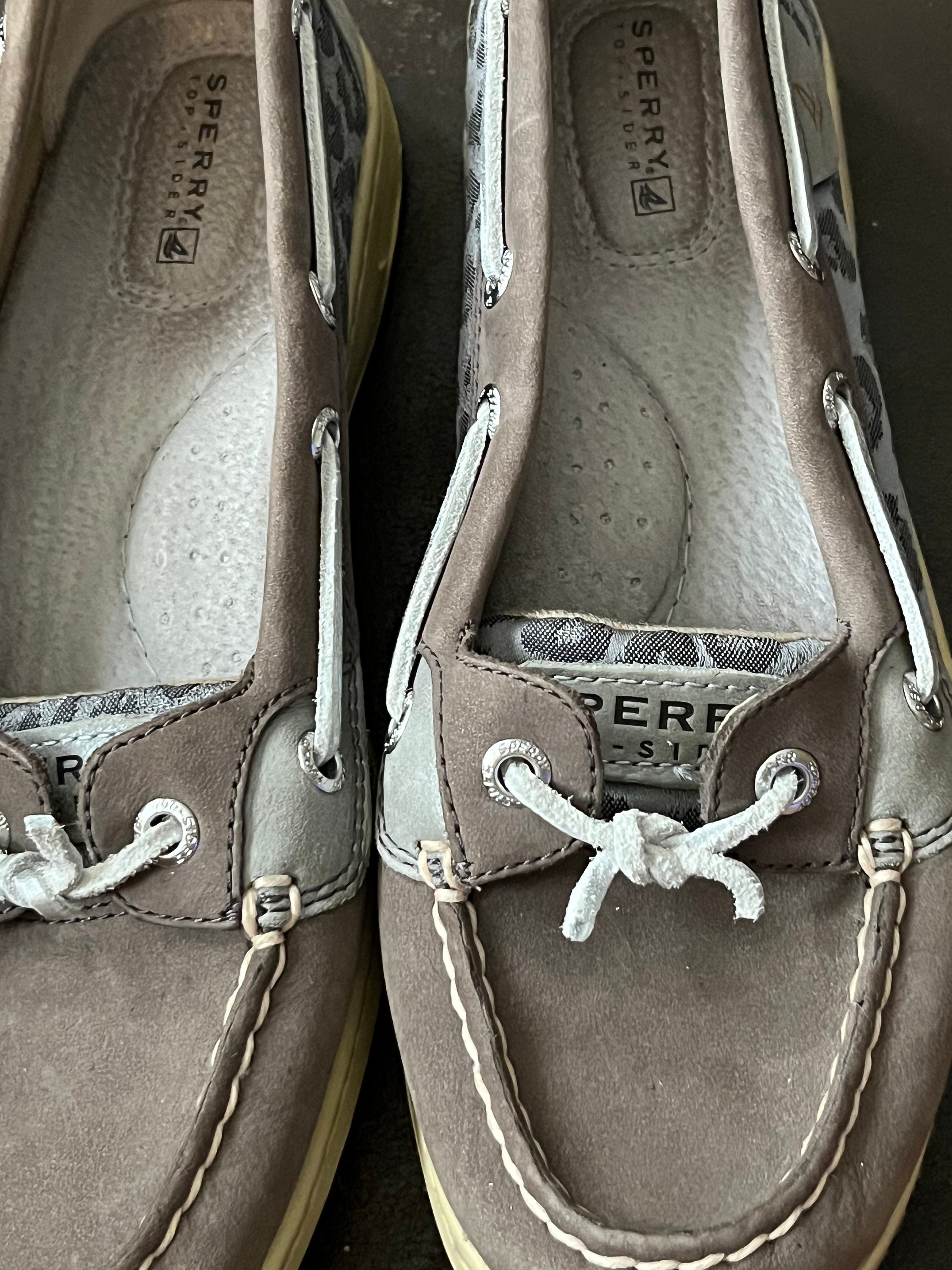 Sperry Woman's NEW Top Sider Leopard Print Boat Shoe/loafer Size 7.5M ...