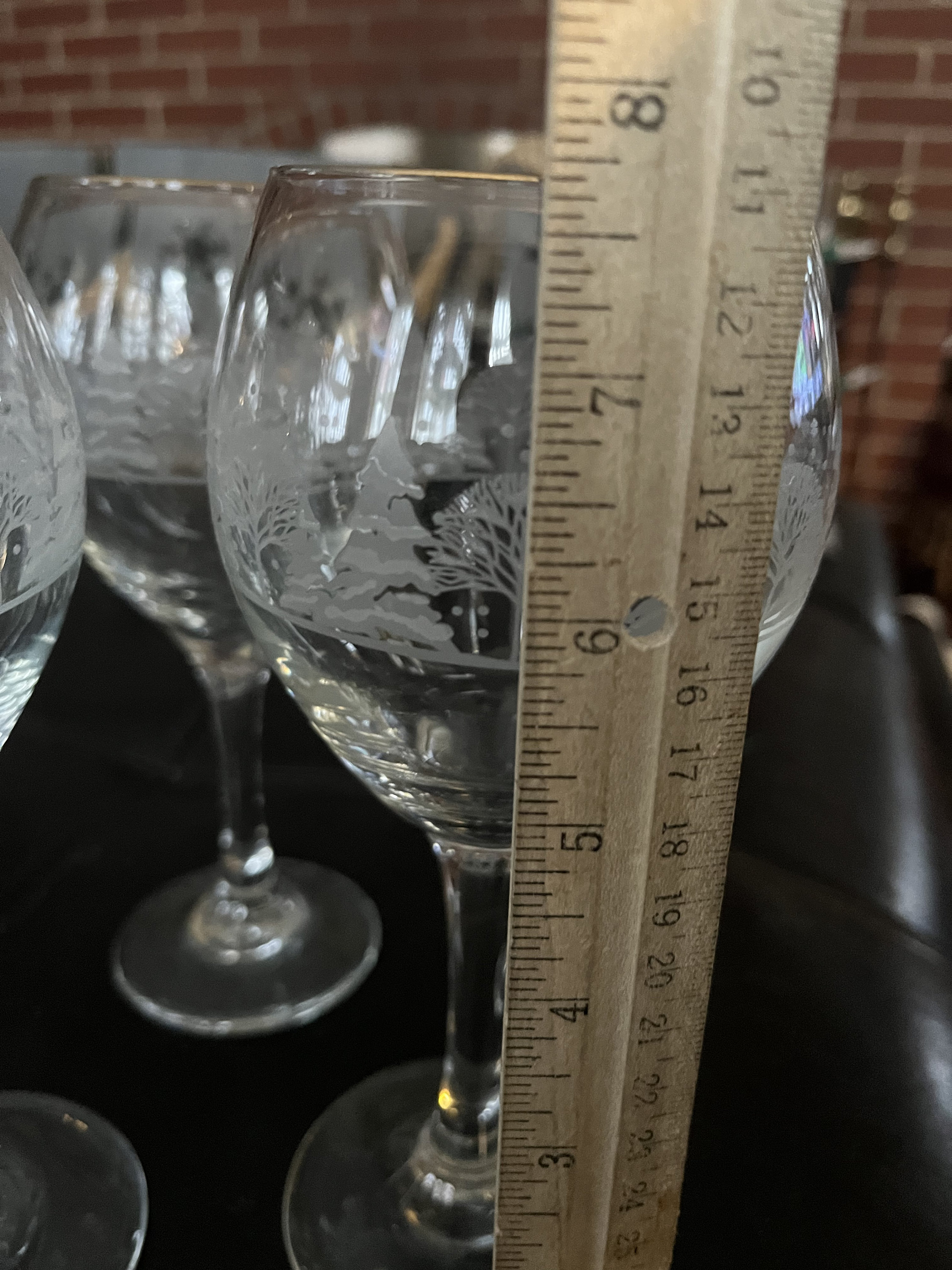 Libbey Winter Wonderland Christmas Balloon Wine Glasses Wgold Etsy