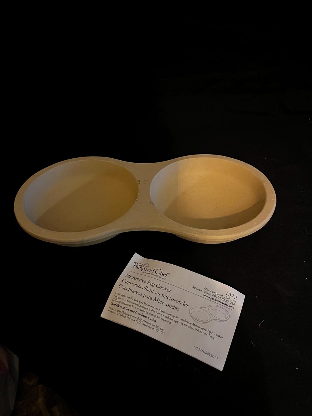 Pampered Chef-stoneware-double Egg Cooker-retired - Etsy