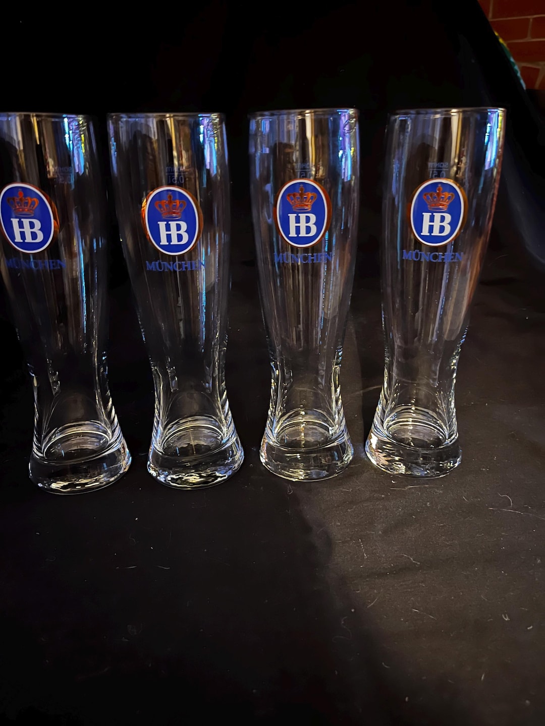 Hofbrauhouse Original HB Tall Beer Glass 0.5 L Set of 4 - Etsy