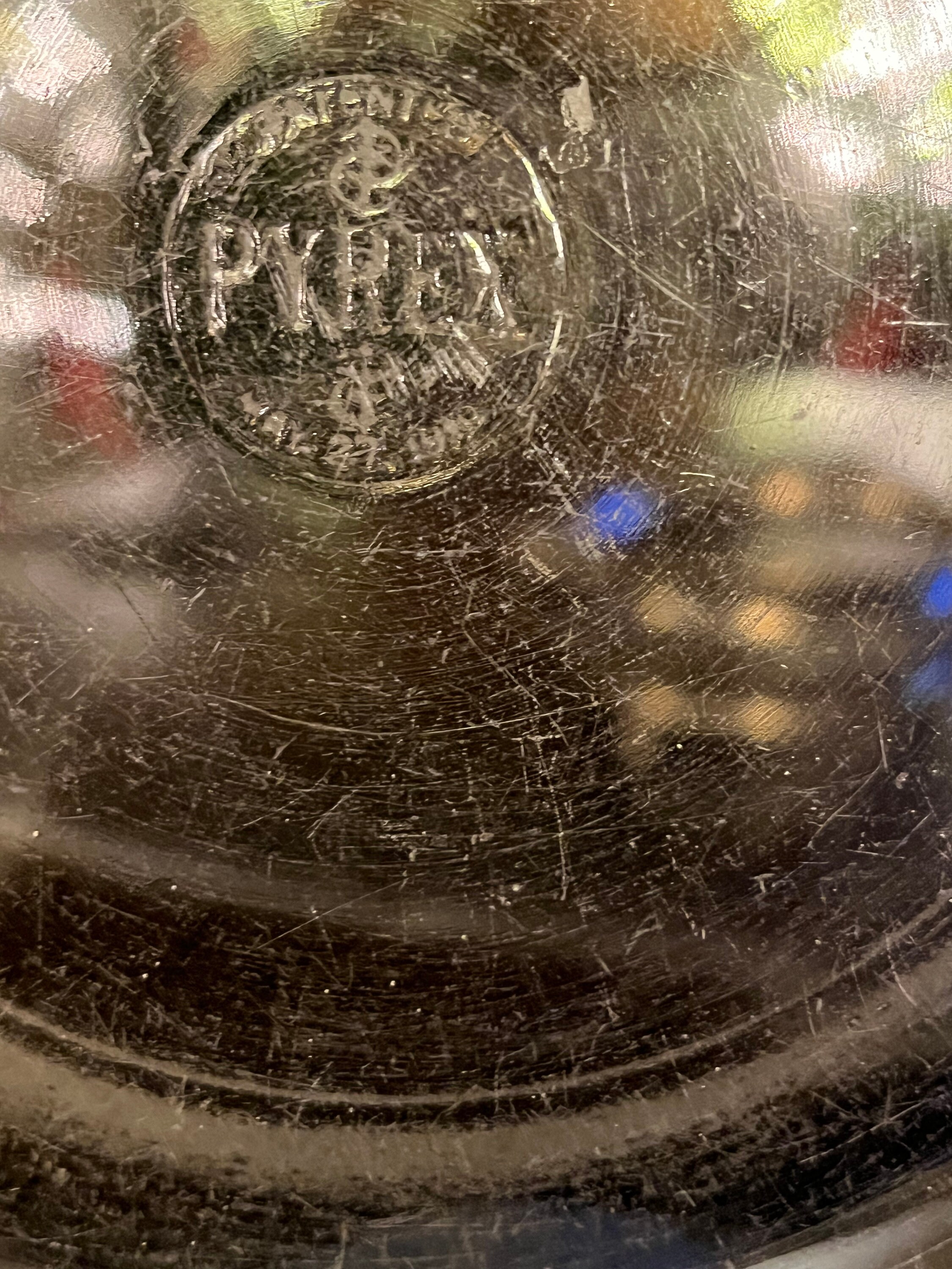 Vintage 1920s Pyrex Glass Casserole Bowl W/etched Cover & Silver Holder ...