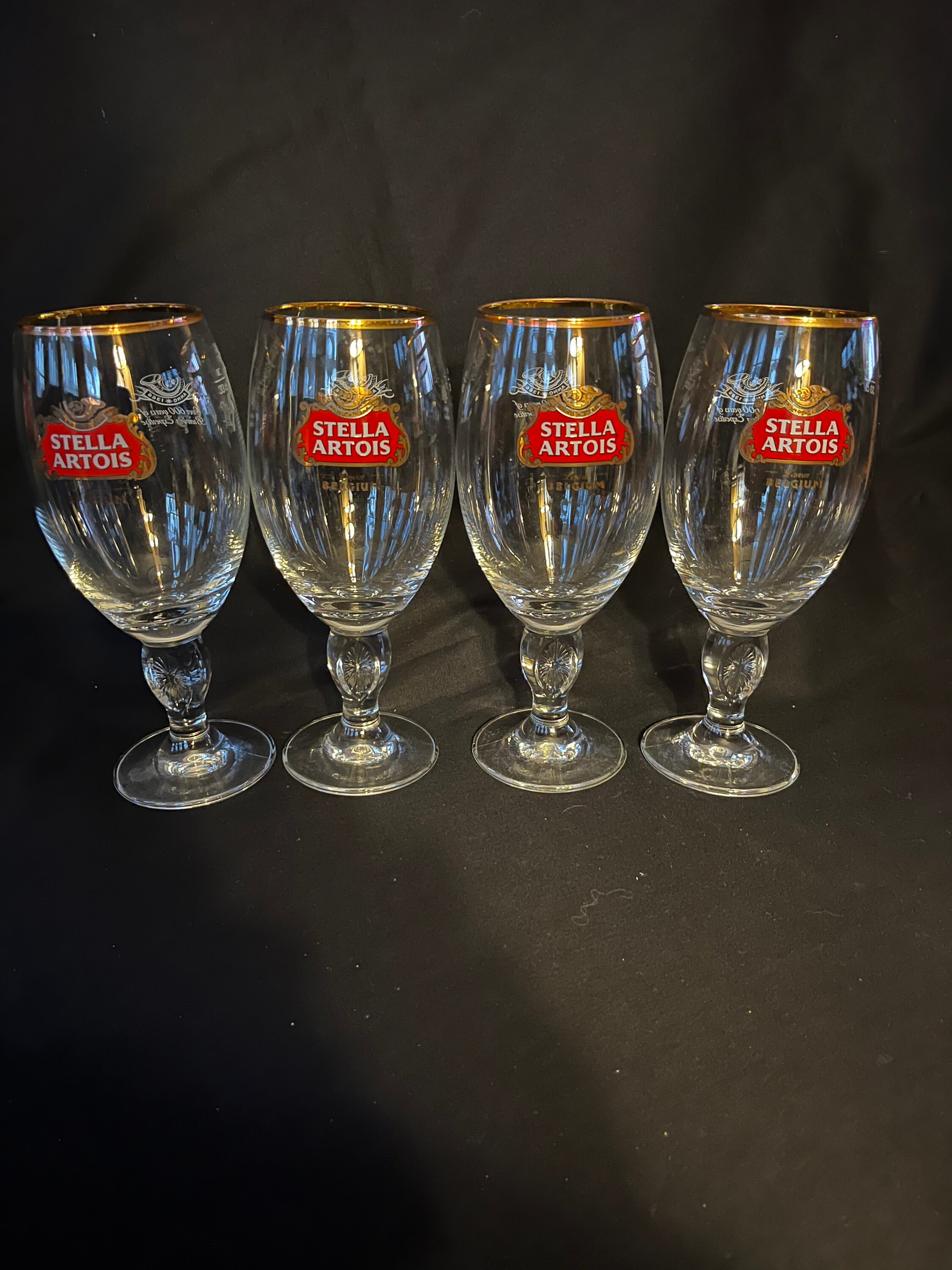 Stella Artois Beer Drinking Glass- Star Stemmed- Belgium 33cl 1366 ...